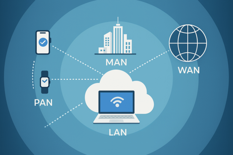 Diferenças entre redes LAN, WAN, MAN e PAN explicadas